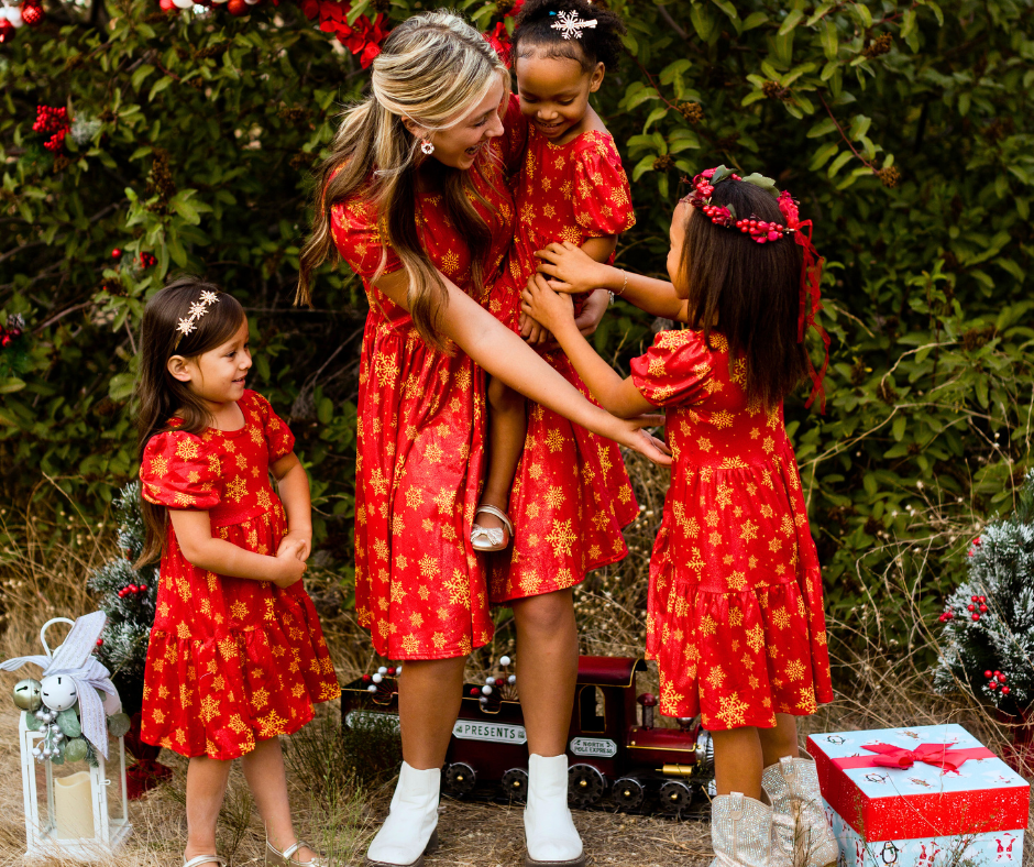 Ruby Snowflake Foil – Love and Sprinkles Fashion